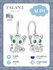 Серьги TALANT, серебро, 925 проба, фианит, , серебристый