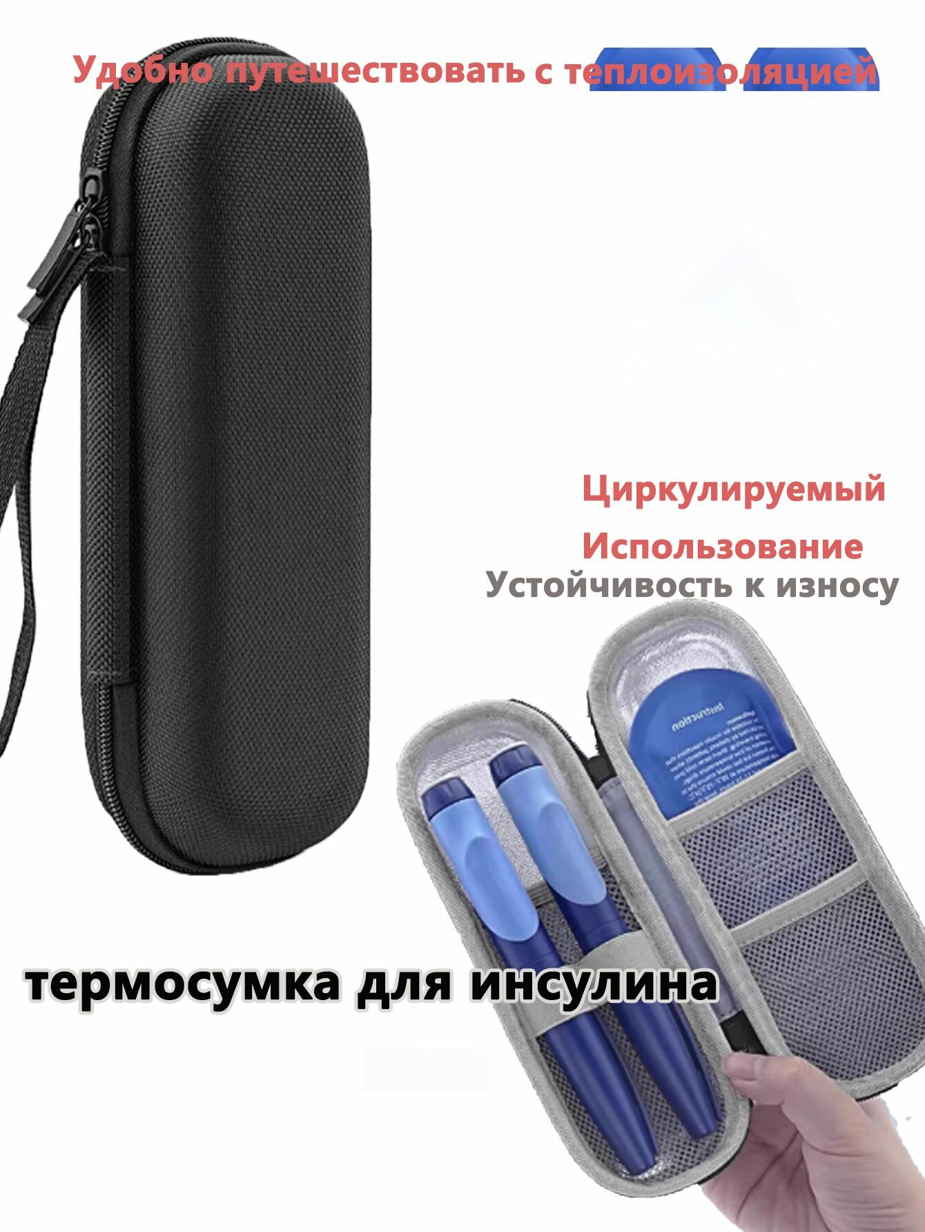 Термосумка для инсулина с гелевым аккумулятором холода E