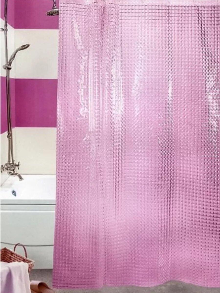 Штора для ванной 180х180 3D водонепроницаемая в ванну