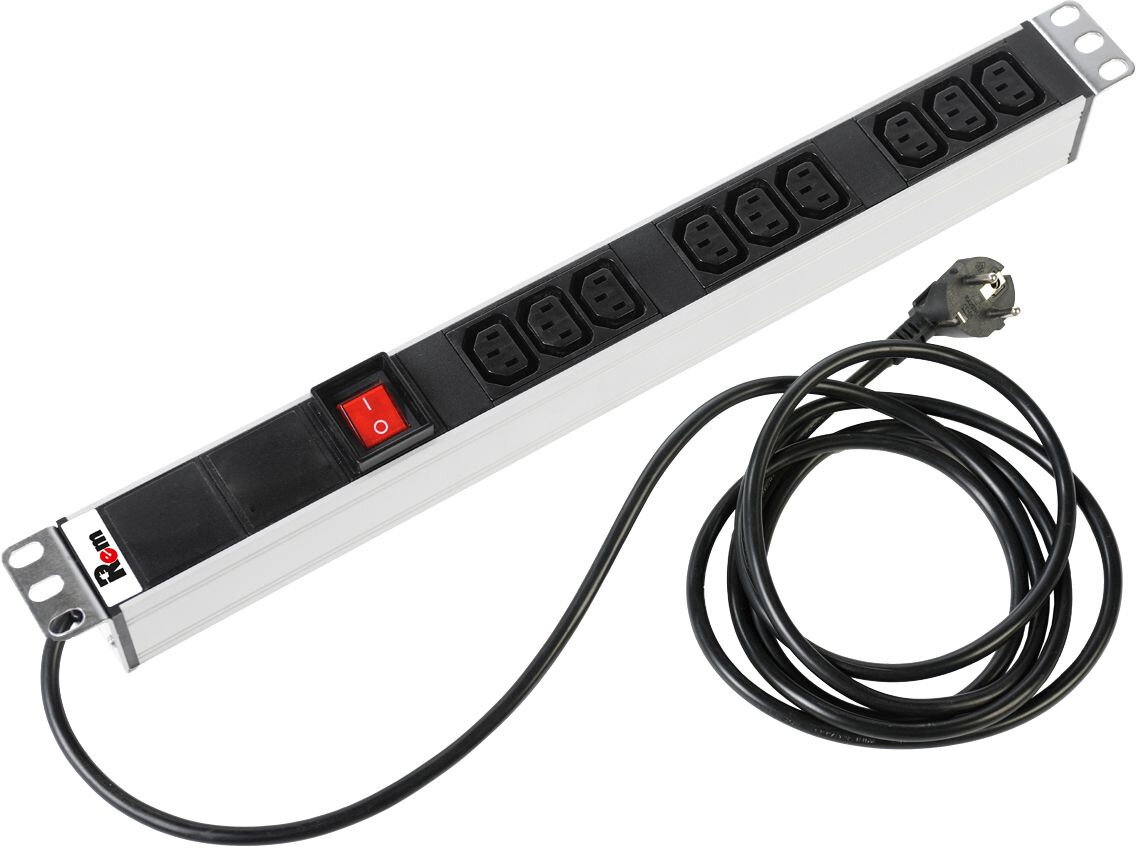 R-16-9C13-V-440-1.8 / Блок распределения питания Rem (R-16-9C13-V-440-1.8) гор. размещ. 9xC13 базовые