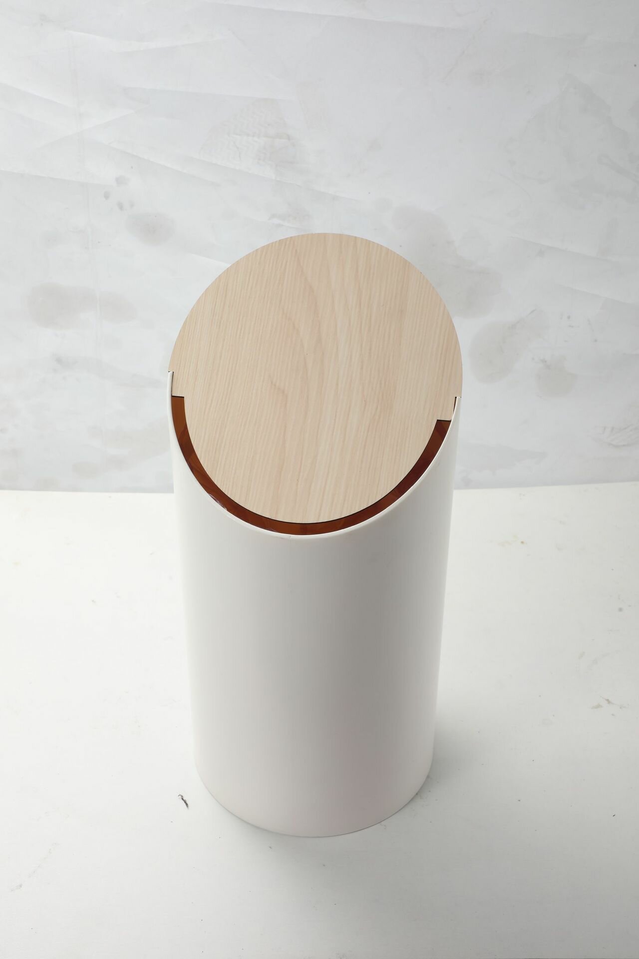 Мусорное ведро, 9 л, кремовый, с прижимным кольцом