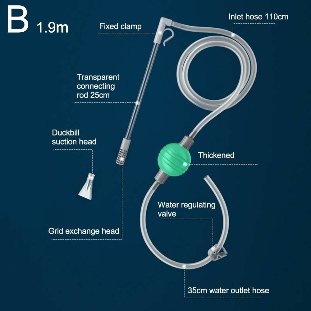 Сифон для аквариума, чистки грунта /мойки аквариумов/слива и перелива воды.