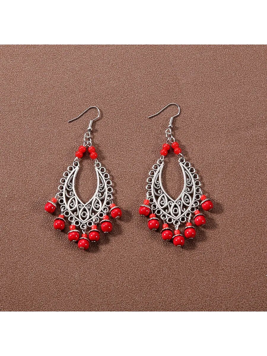 Серьги, бирюза синтетическая, эмаль