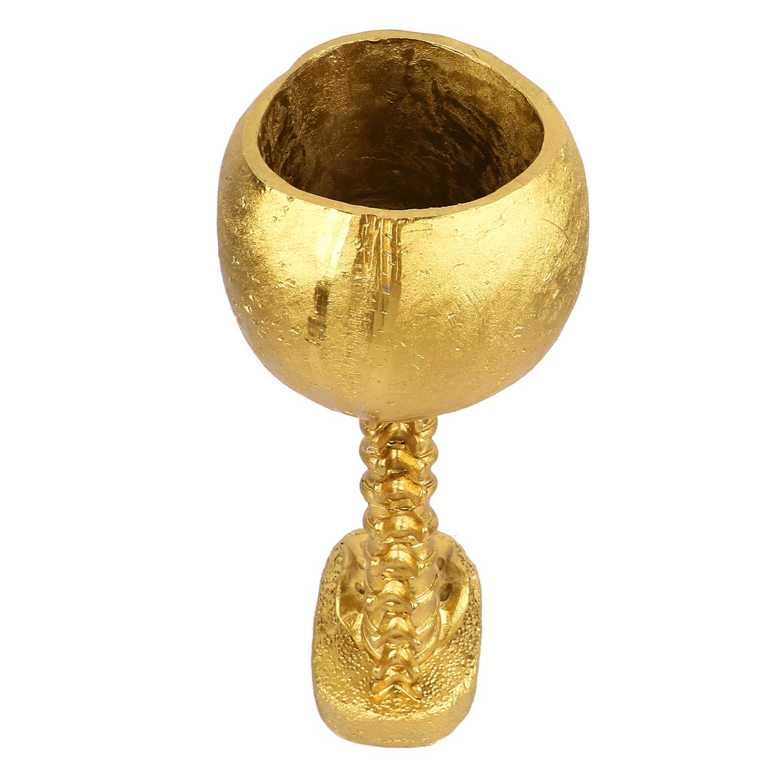 Подставка для позвоночника в виде черепа, инновационный изысканный декоративный расписанный вручную цветочный горшок из смолы в виде скелета для домашнего сада, золото