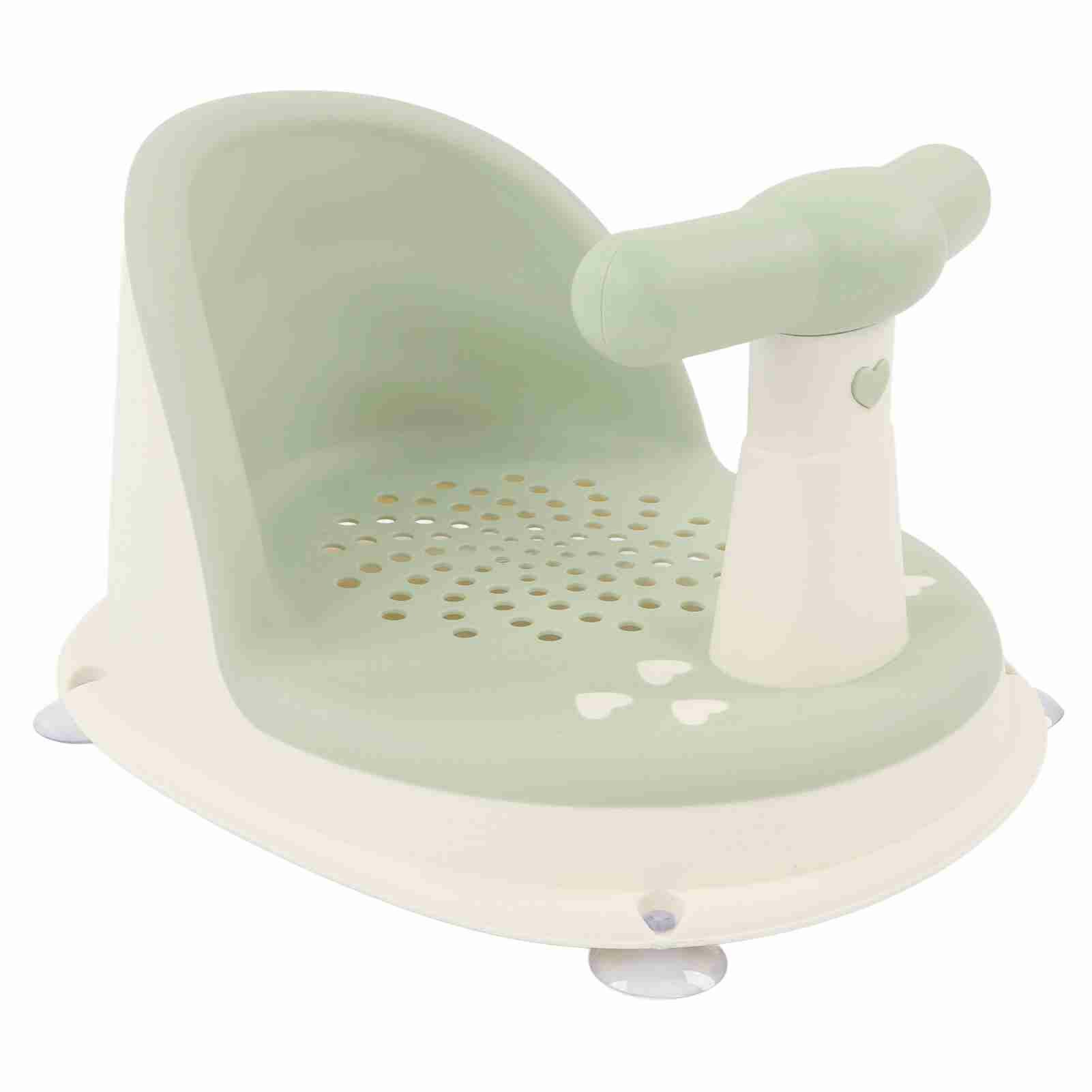 Складной детский стульчик для купания с мягкой съемной ручкой, изготовленный из полипропилена, не боящий кожи, для ванной комнаты, зеленый.