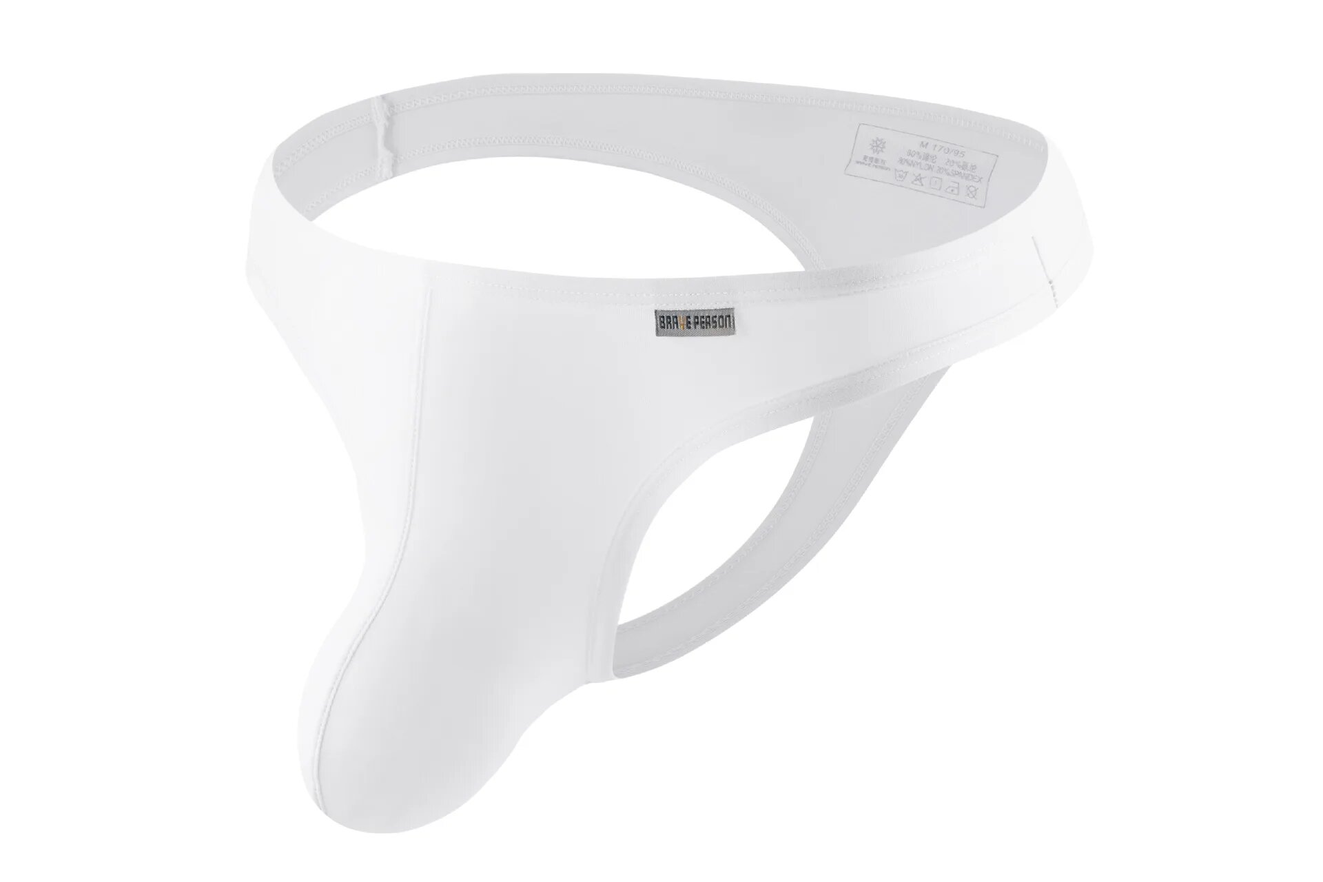 Выпуклая сумка, стринги, мужские сексуальные стринги с Т-образной спинкой, нижнее белье из ледяного шелка, дышащие трусы, мягкие трусики-бикини, трусики Белый, S, White