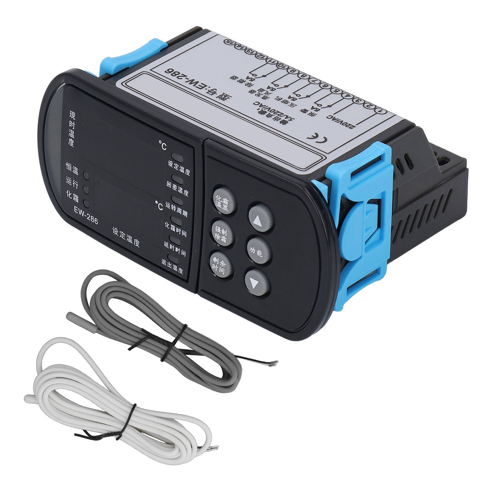 Цифровой контроллер температуры, нагрев/охлаждение, с датчиком, AC220 В
