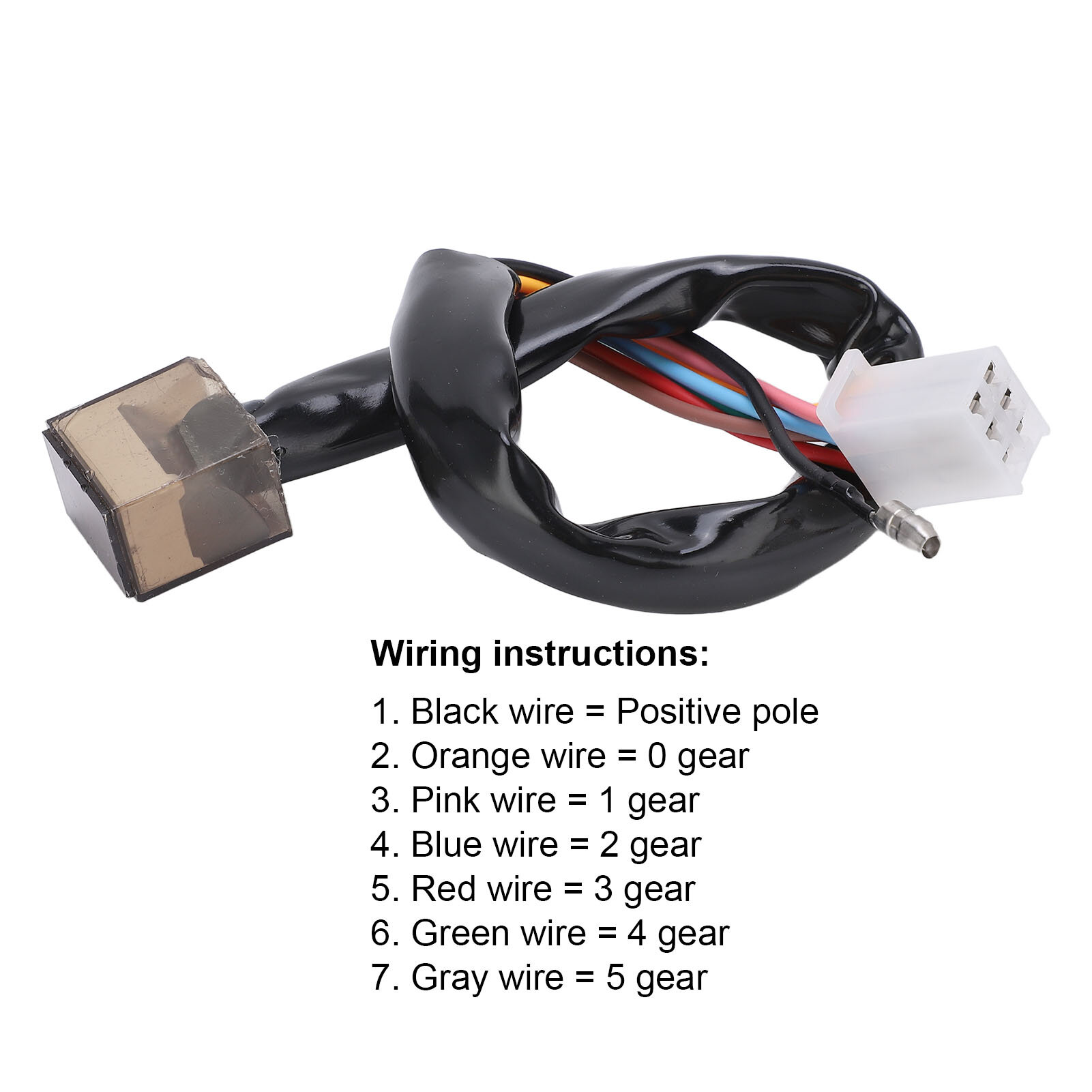 Индикатор переключения передач мотоцикла, водонепроницаемый датчик рычага переключения передач, высокоточный светодиодный цифровой дисплей с кабелем 28 см/11,02 дюйма