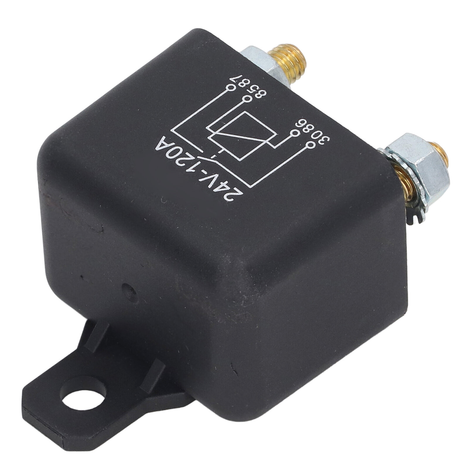 Соленоидное реле стартера, латунная катушка, быстрый запуск двигателя, сильная мощность, 4-контактное автомобильное реле стартера, 120 А, 24 В