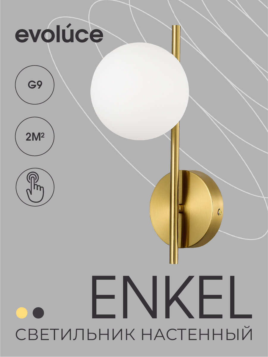 Светильник настенный, бра Evoluce Латунь/Белый G9 1*5W 4000K SLE1193-301-01 ZY