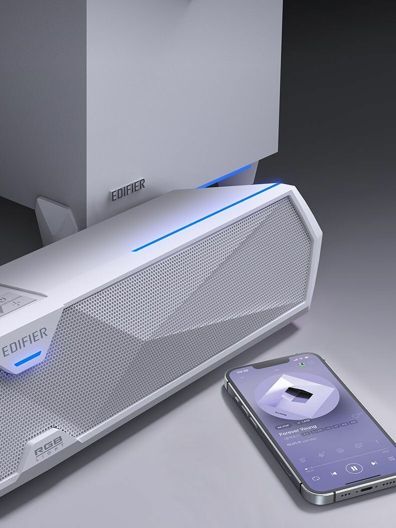 Беспроводная колонка портативная / Саундбар EDIFIER M30 PLUS / для компьютера, телевизора / Bluetooth / Белая