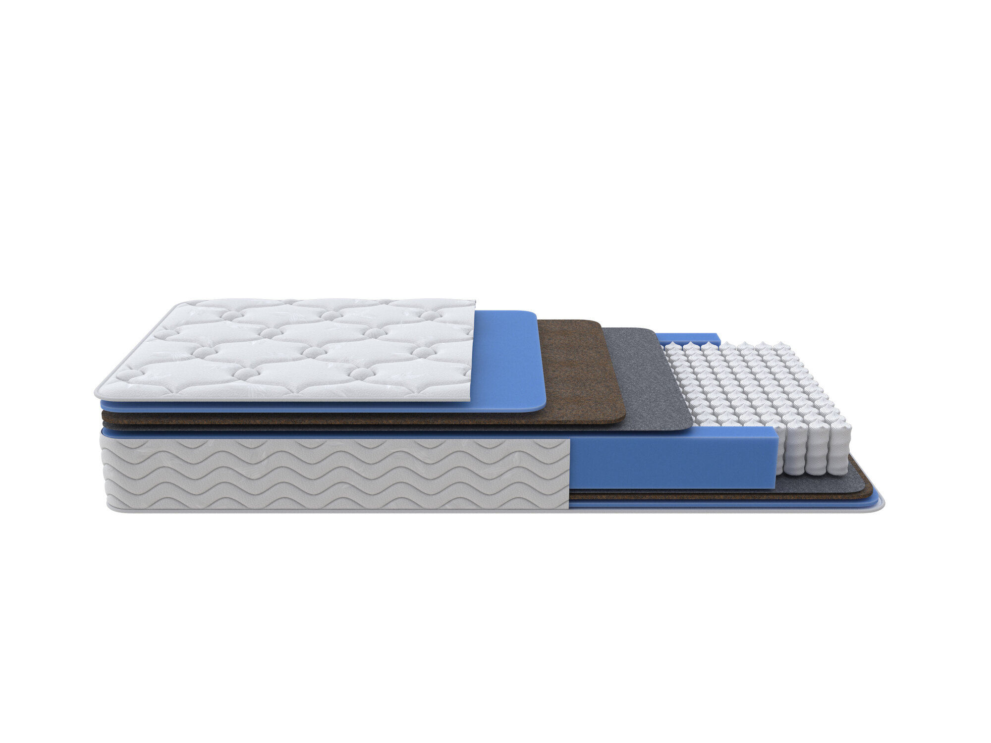 Матрас бата-м "Base F", 80 см x 190 см, ортопедический, белый