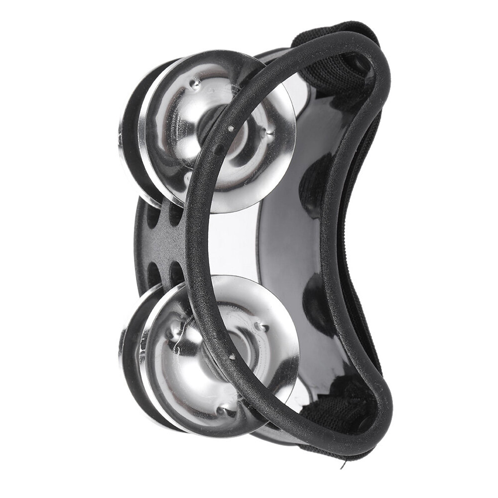 1 шт. Ножной тамбурин, ударный музыкальный инструмент с 2 комплектами металлических колокольчиков