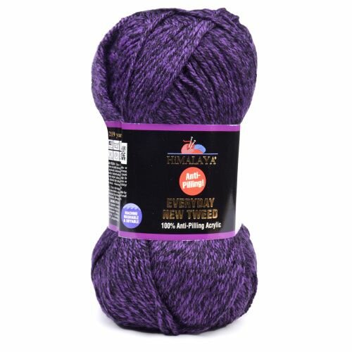 Пряжа Himalaya Everyday new tweed 75115 ежевика (100г/190м, упаковка 5 мотков)