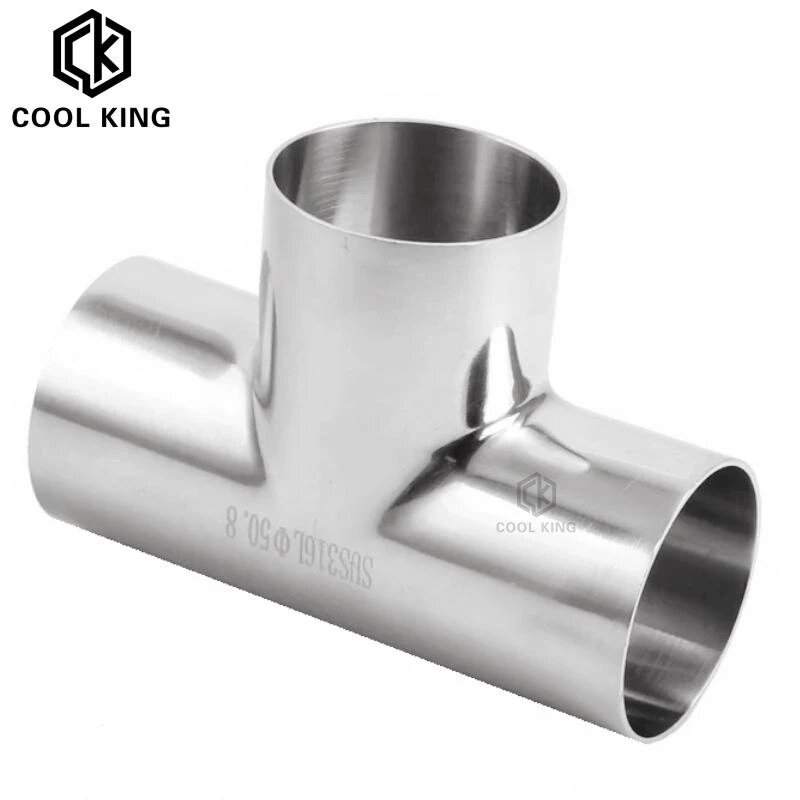 Тройник для стыковой сварки из нержавеющей стали CLOC KING SS304, 38mm x 1.5mm