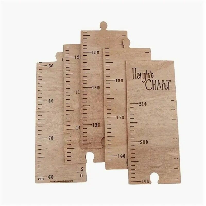 Деревянный ростомер для детей до 210 см удобная линейка для измерения роста ребенка с точной шкалой, натуральное дерево