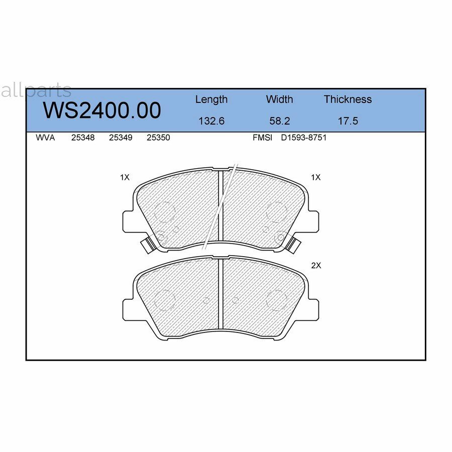 JEENICE WS240000 Колодки тормозные дисковые | перед | Солярис - 1