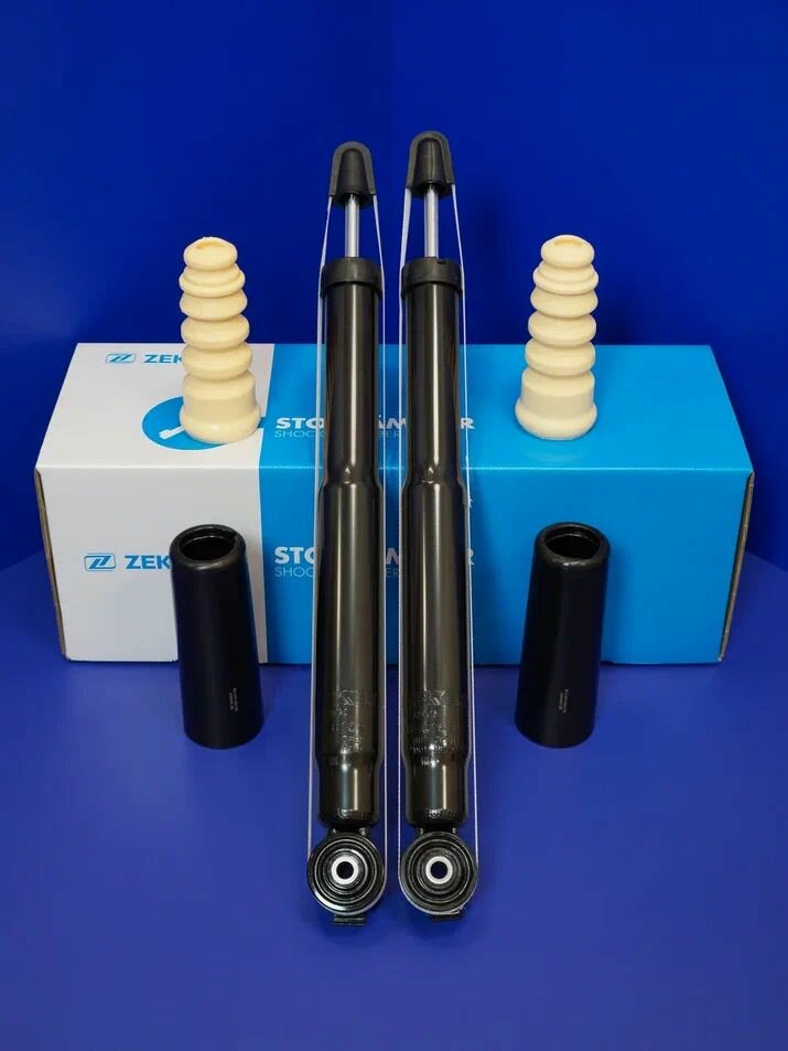 Пара задних амортизаторов с пыльниками и отбойниками Zekkert Германия на Фольксваген Поло 2010-2019гг. Стойка, амортизатор Volkswagen Polo