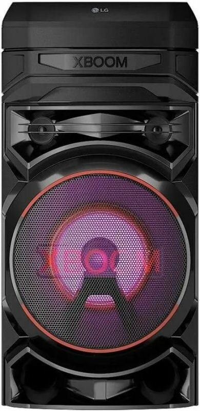 Аудиосистема X-Boom LG RNC5, Bluetooth, FM, двойной супербас, караоке, RGB-подсветка, звуковые эффекты прямо из приложения DJ, черный