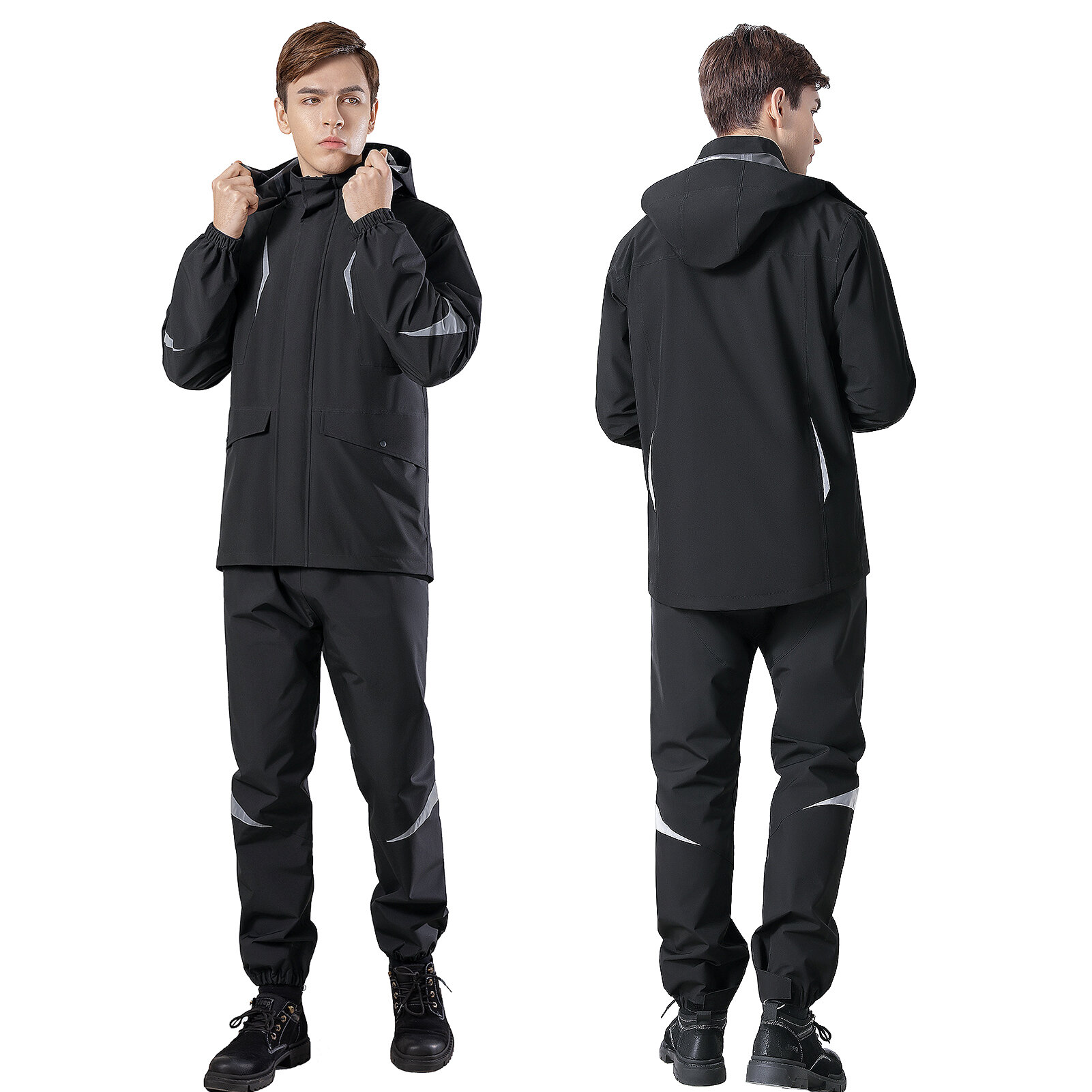 Мужской мотоциклетный дождевик, водонепроницаемая экипировка для езды, светоотражающий комплект, модная куртка-дождевик для активного отдыха, пончо, защитный костюм для мужчин.