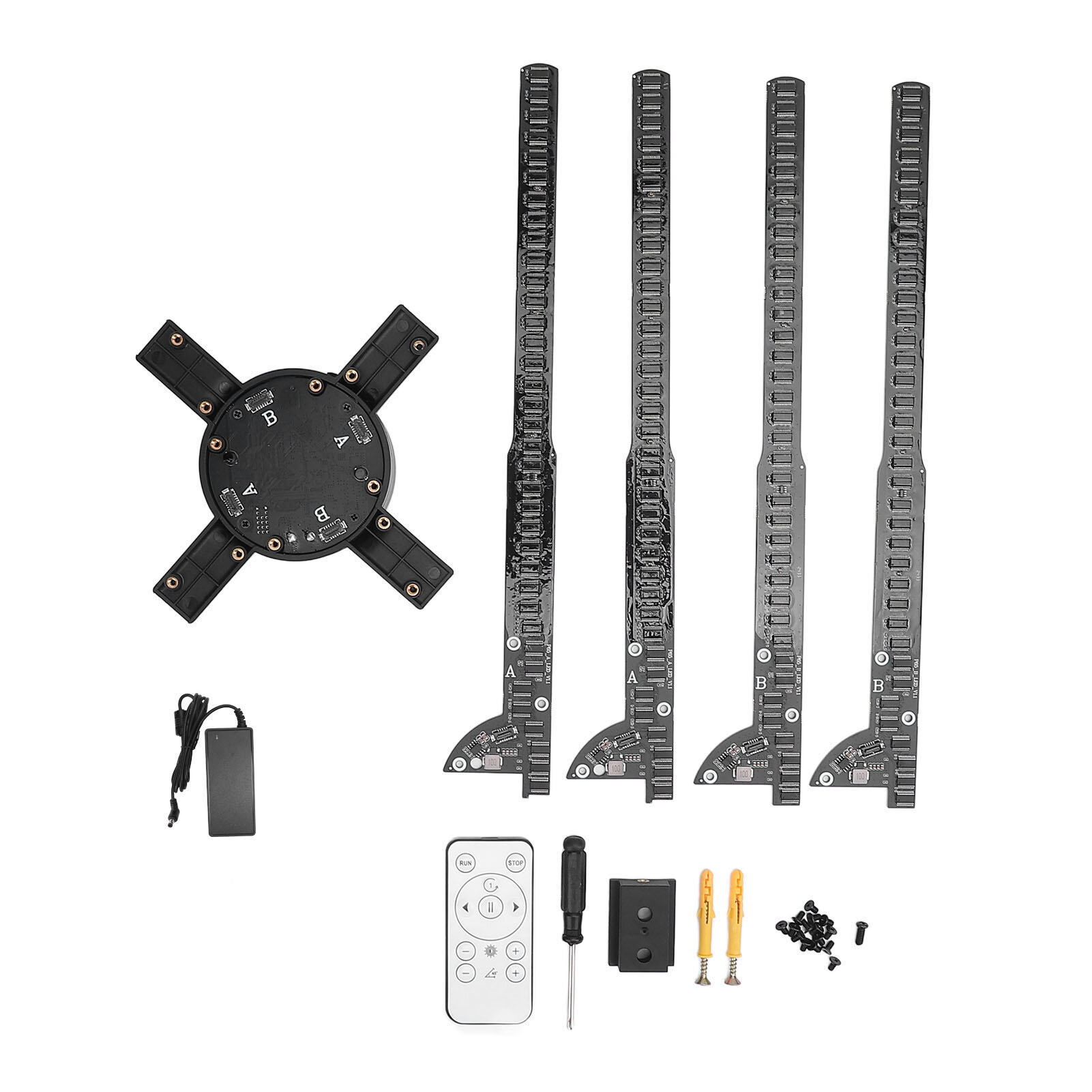 3D голографический вентилятор 26 дюймов 2000x1536 с пультом дистанционного управления, беспроводной трансляцией экрана, 768 LED проектор для Android и Windows, вилка для Великобритании