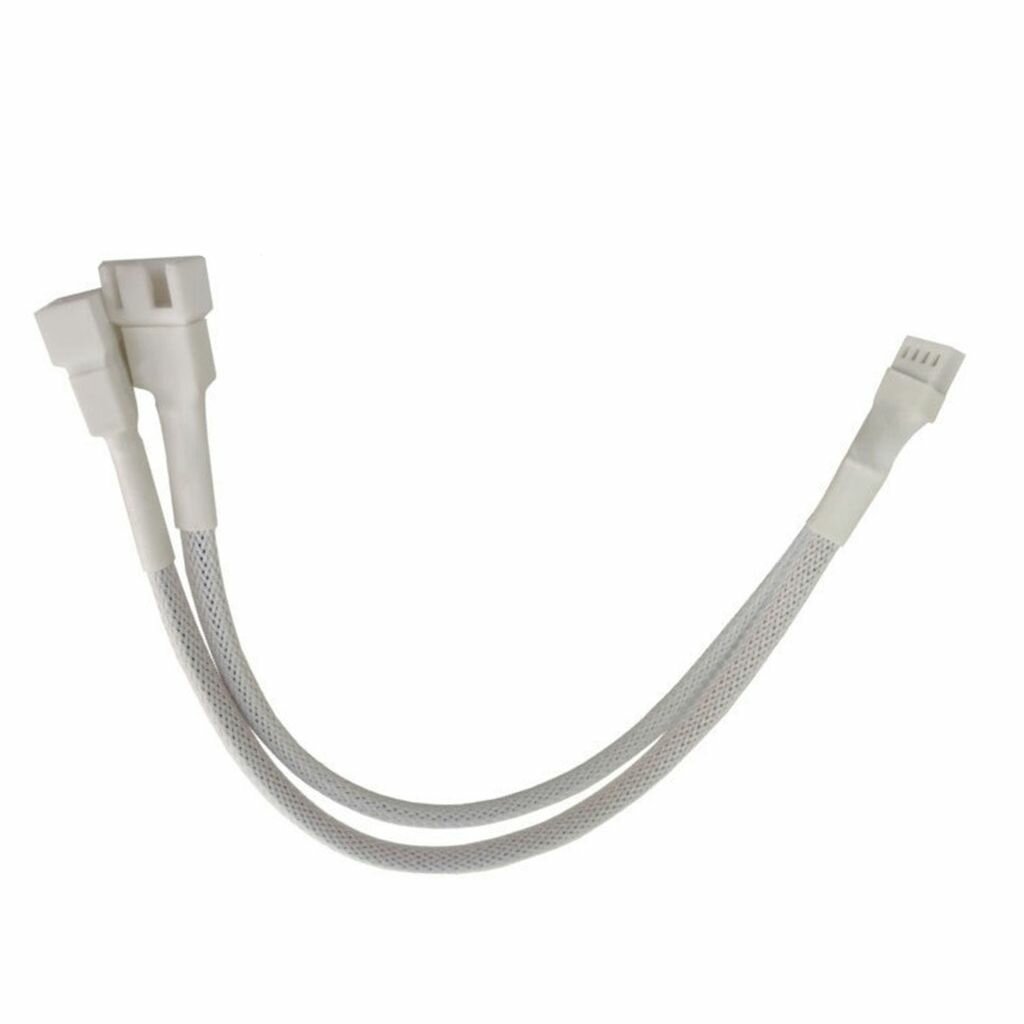 Удлинитель вентилятора маленький 4-контактный, 1 точка два-белый