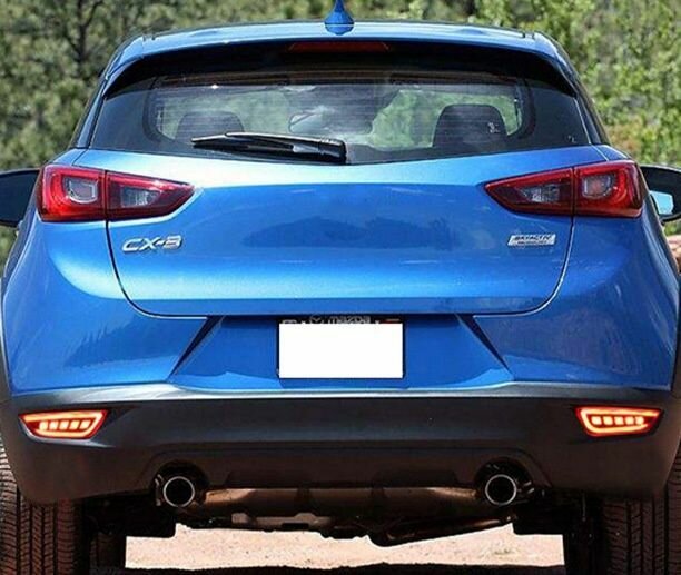 17 Mazda CX-3 Модифицированный световой направляющий LED стоп-сигнал, задний противотуманный фонарь