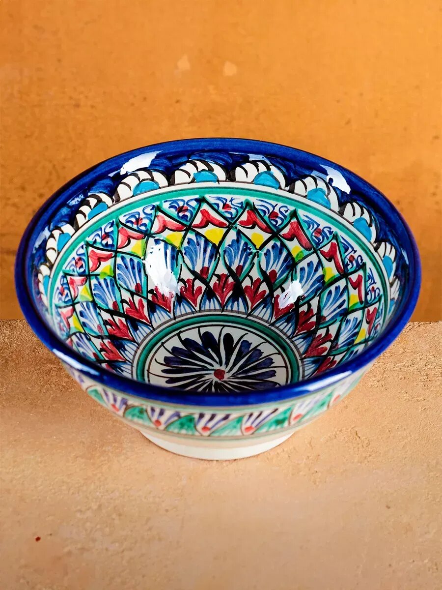 Коса Риштанская Керамика Узоры, 18 см, большая