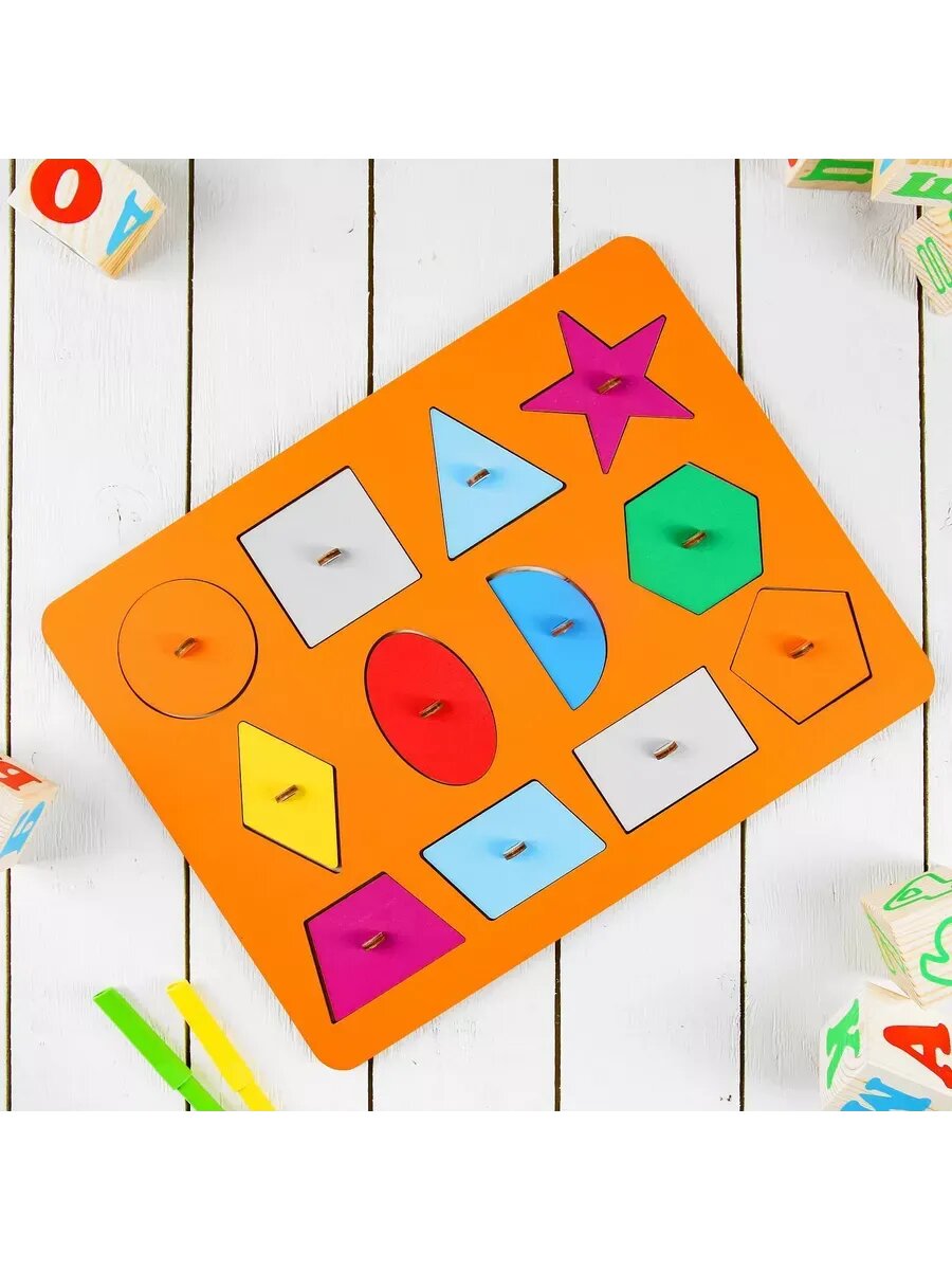 Головоломка М. Монтессори "Геометрия", микс