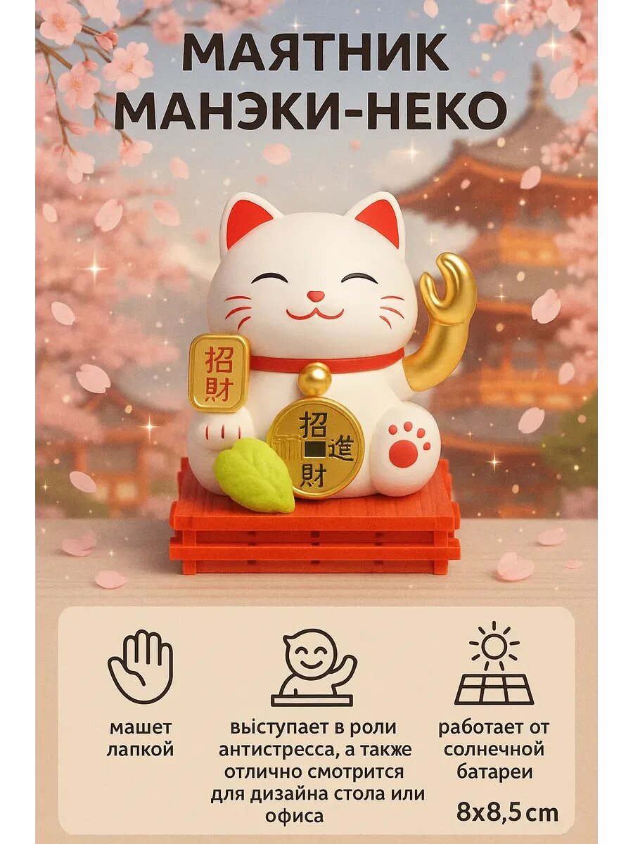 Денежный кот манэки неко маятник