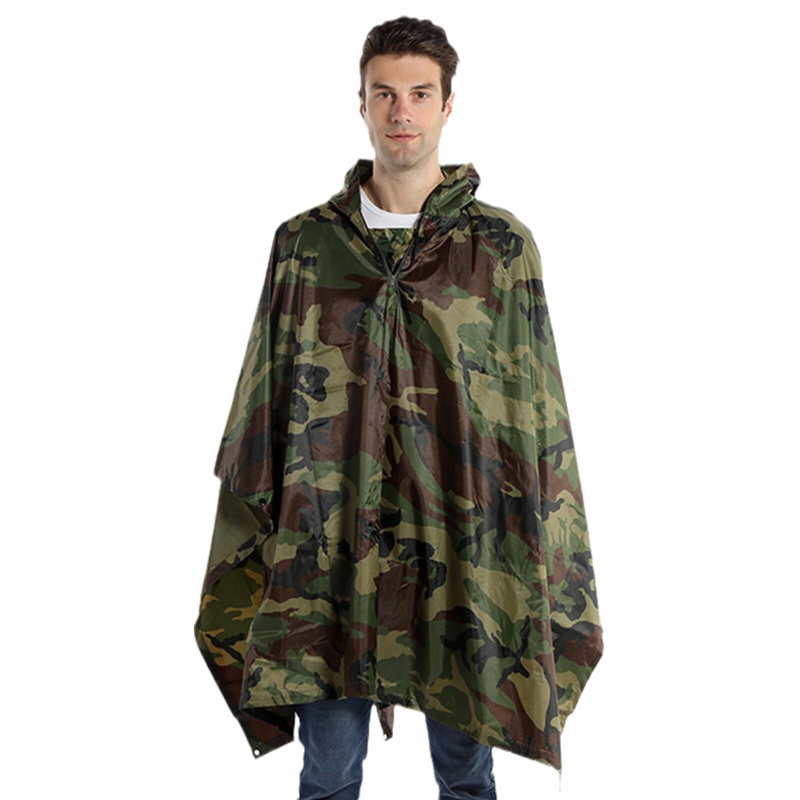 Камуфляжный модный плащ-дождевик-камуфляж в виде большого цветка