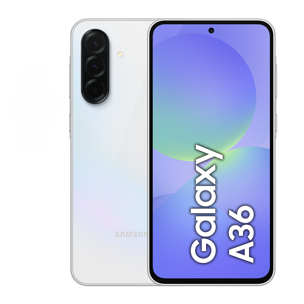 Смартфон Samsung Galaxy A36 8/256 ГБ, 6.7” Super AMOLED 120 Гц, Snapdragon, батарея 5000 мА·ч, белый (White), RU