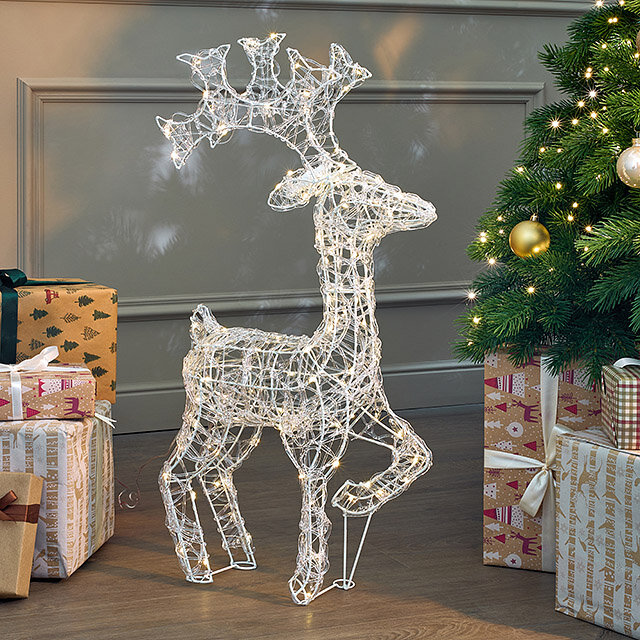 Светодиодный олень Нельсон 78 см, 120 теплых белых LED ламп, IP44, Winter Deco, 3060110