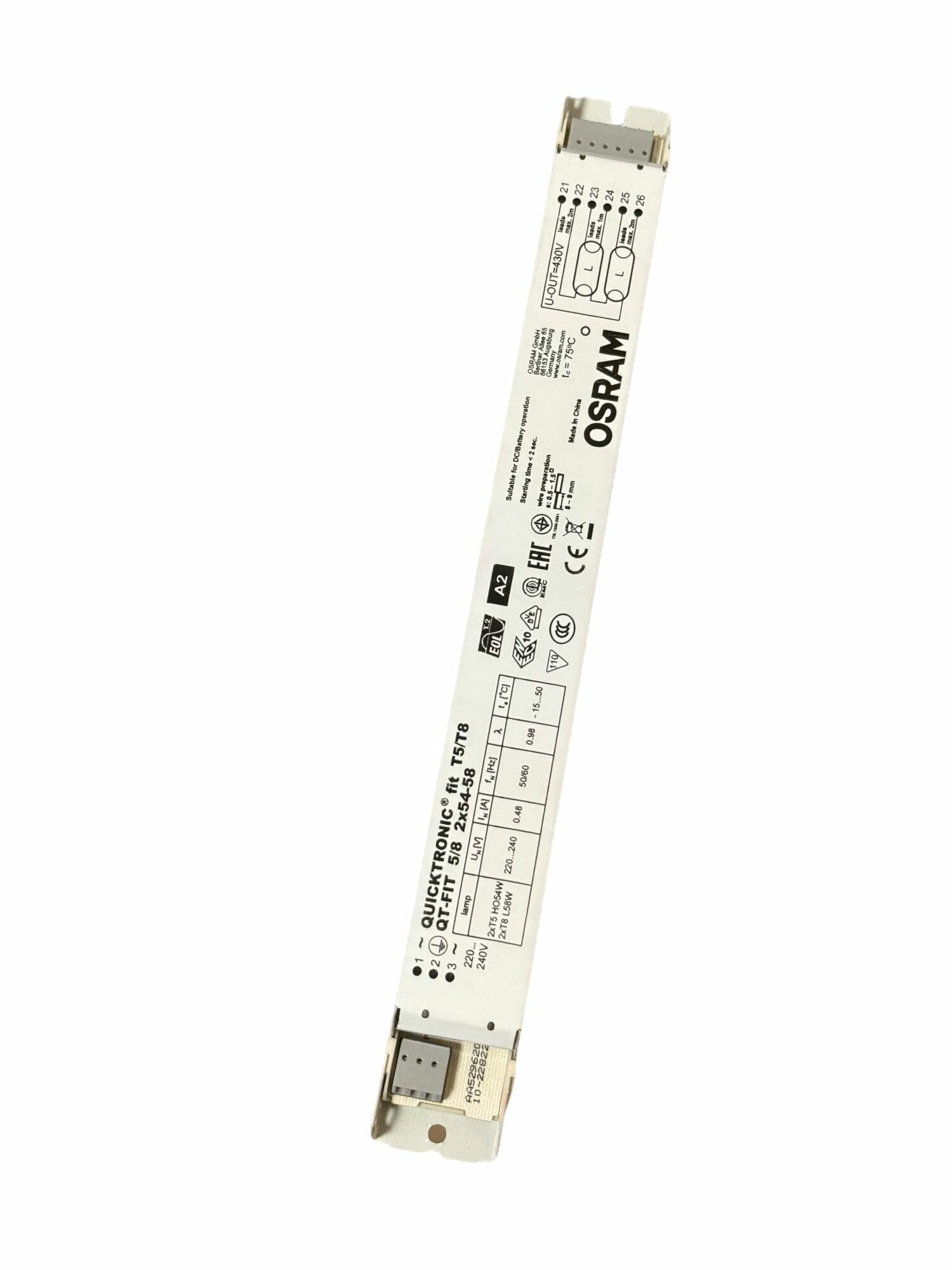 ЭПРА OSRAM QUICKTRONIC fit T5/T8 QT-FIT 5/8 2x54-58