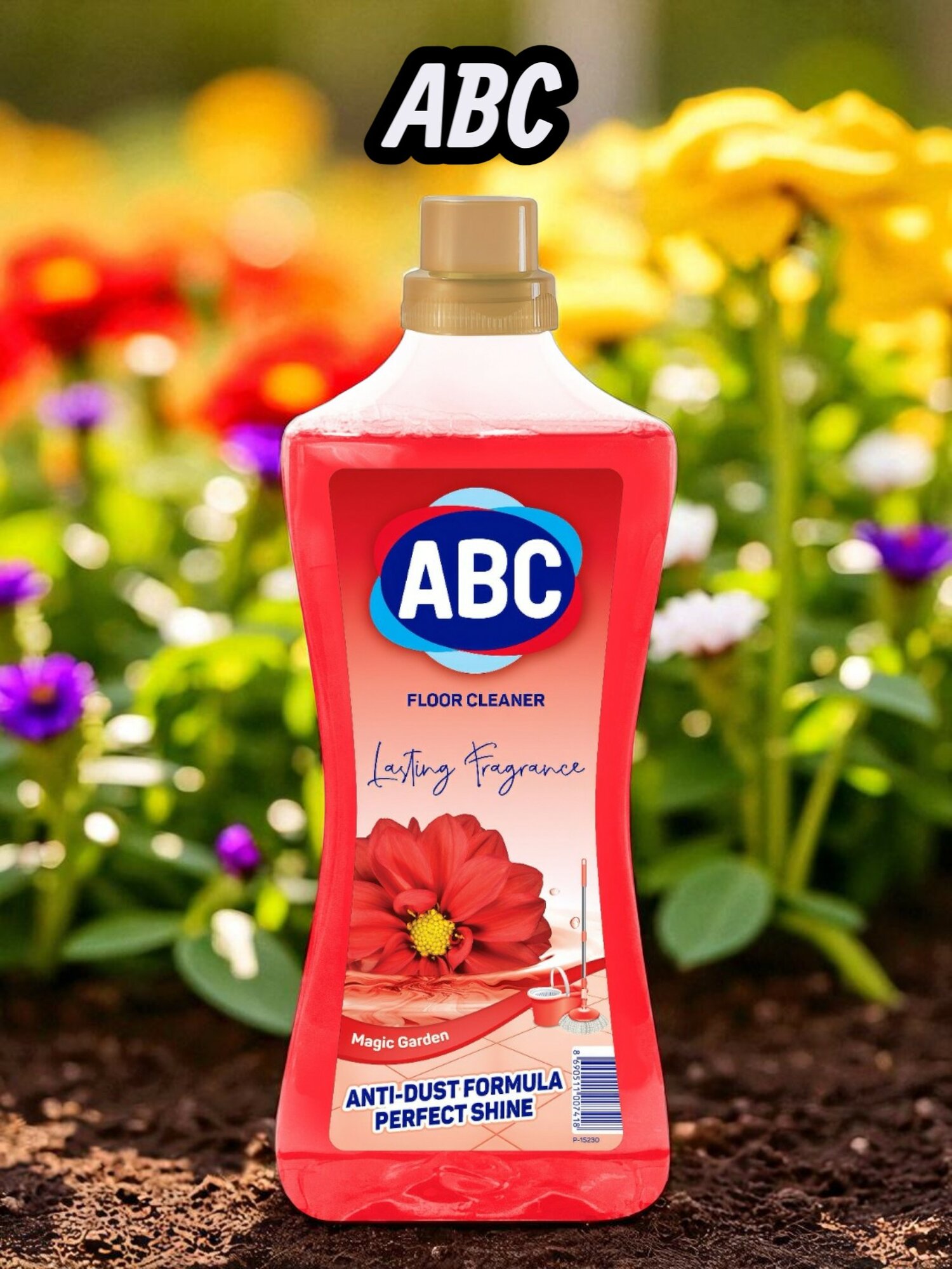 ABC - Универсальное средство для мытья пола Формула против пыли Magic Garden, 900 мл