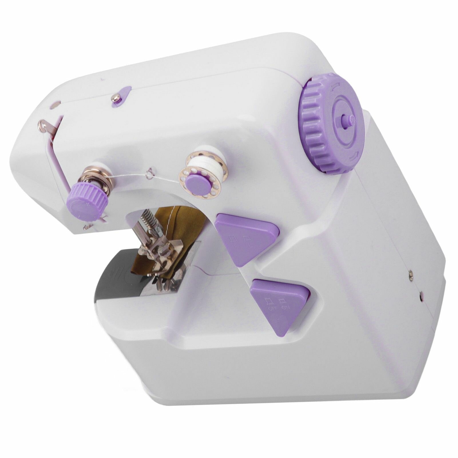 Мини швейная машинка, компактная, светодиодная подсветка, 10 швейных операций, 1 ножная педаль