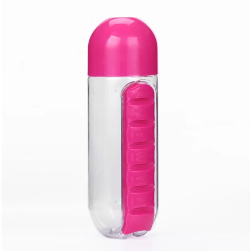 Бутылка для воды и таблеток Rose Red 600 мл