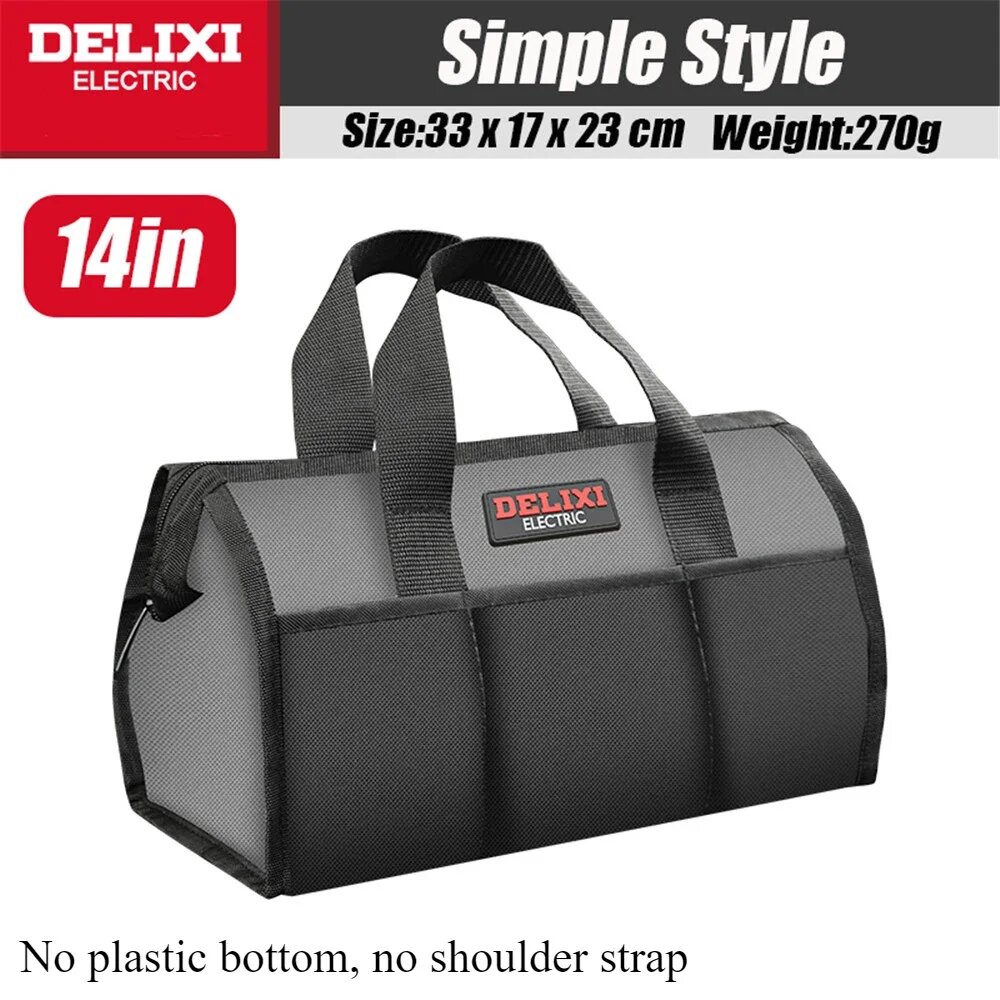 Новый DELIXI 1680D Оксфордский серый органайзер для инструментов, большая сумка для инструментов для электрика, плотника, механика, сумка для хранения инструментов