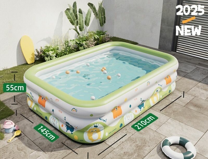 Бассейн с электрическим воздушным насосом, 210 см 145 см 55 см