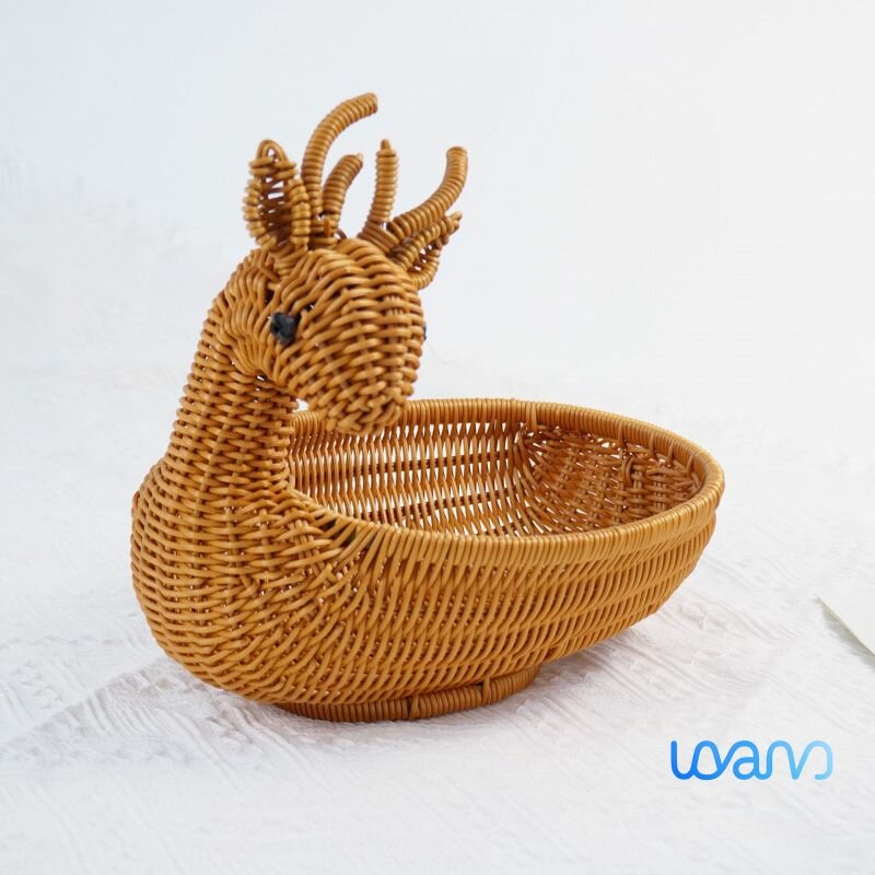 Плетёная корзина-животное - Ручная работа экологичный материал для фруктов и хранения-273079