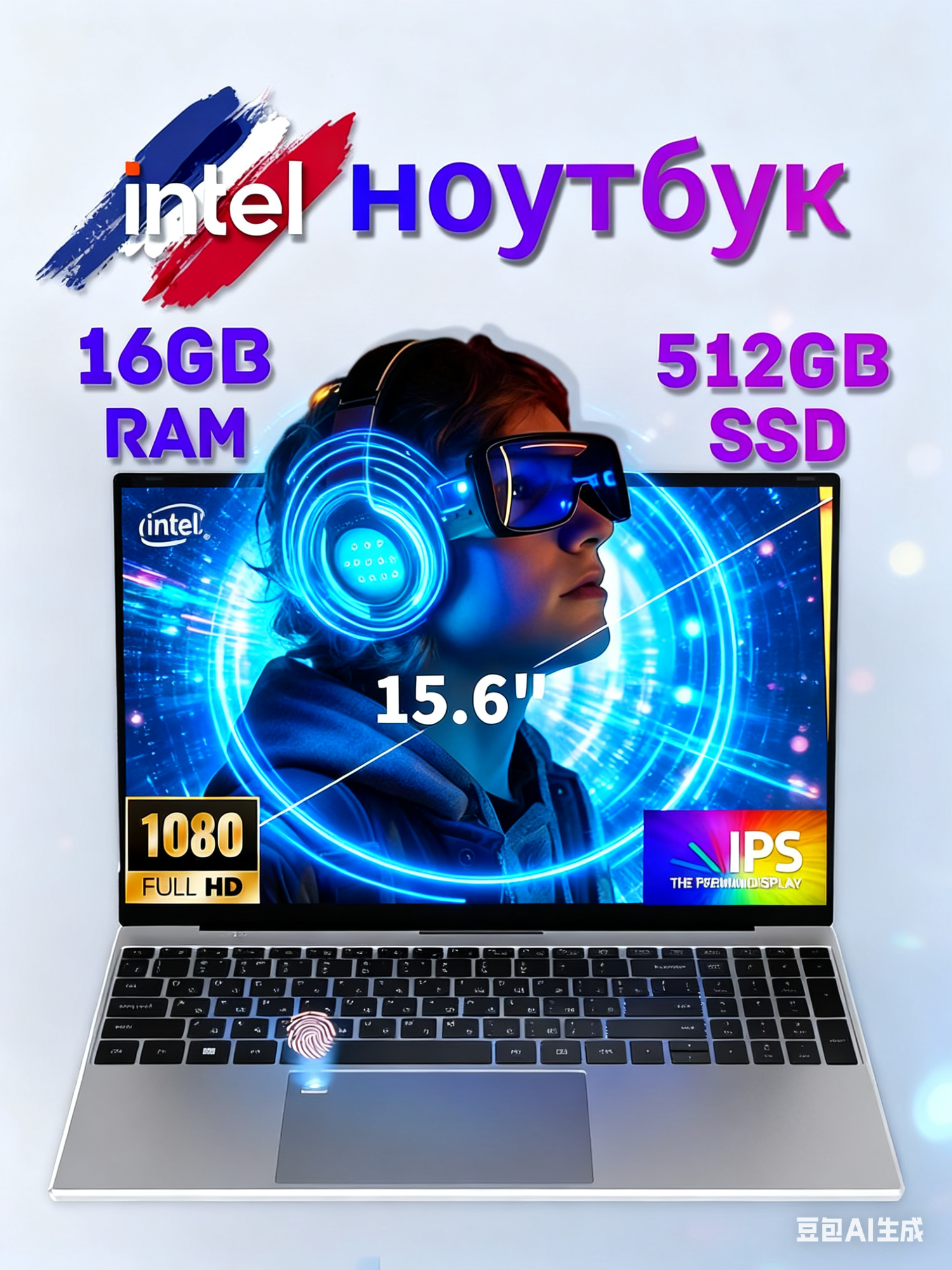 Ноутбук для работы и учебы 15.6" 1920x1080 IPS Intel Celeron N5095 16GB RAM SSD 512GB Win 11 home