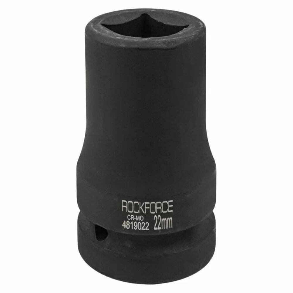 Ударная головка ROCKFORCE RF-4819022, для футорок, хромомолибден, 1", 22 мм, 85 мм