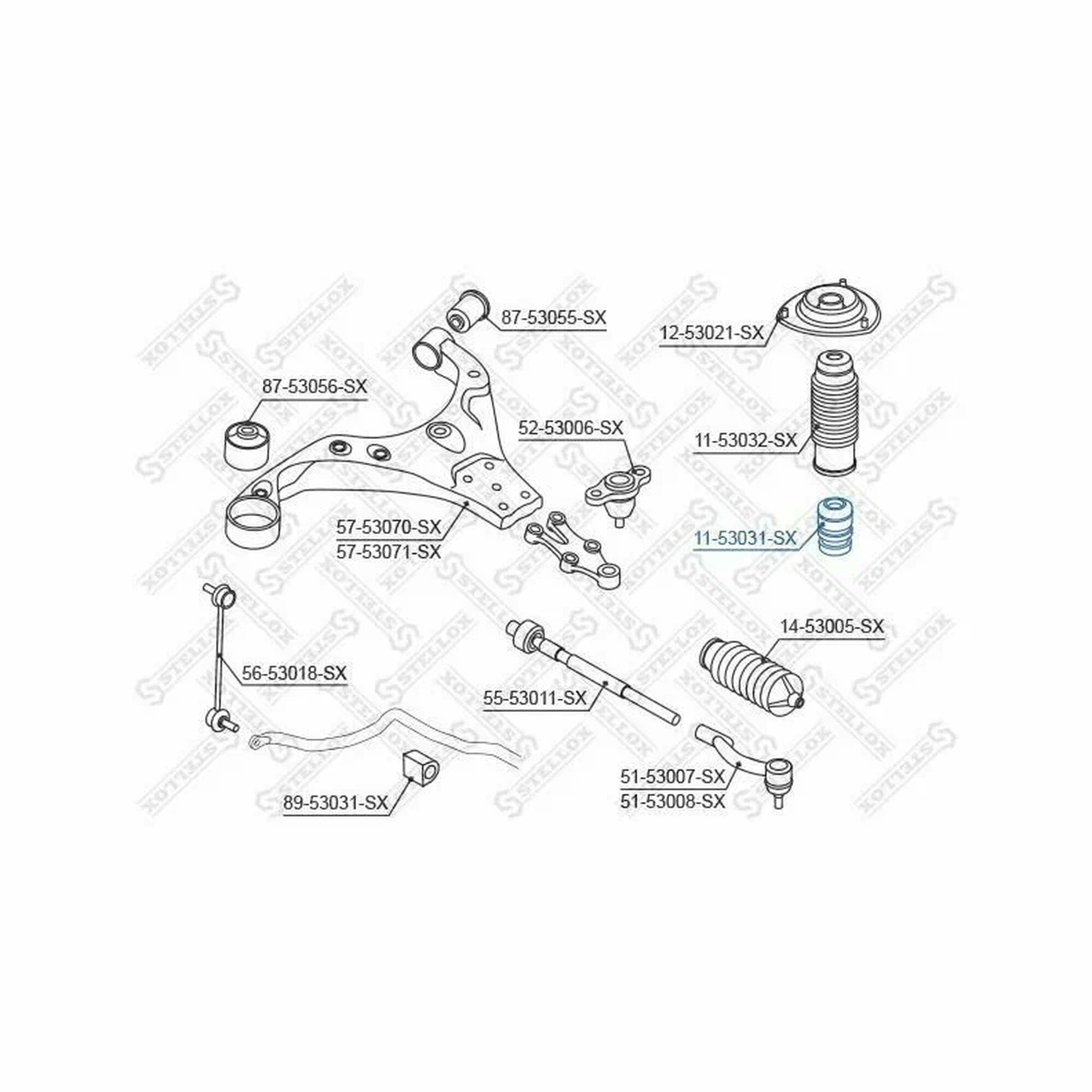 Отбойник амортизатора! Hyundai Tucson, KIA Sportage II 04>, STELLOX 1153031SX