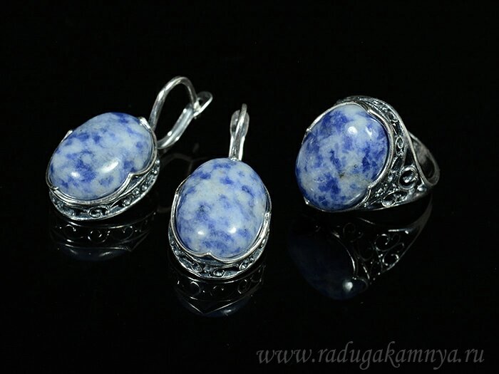 Серьги, лазурит