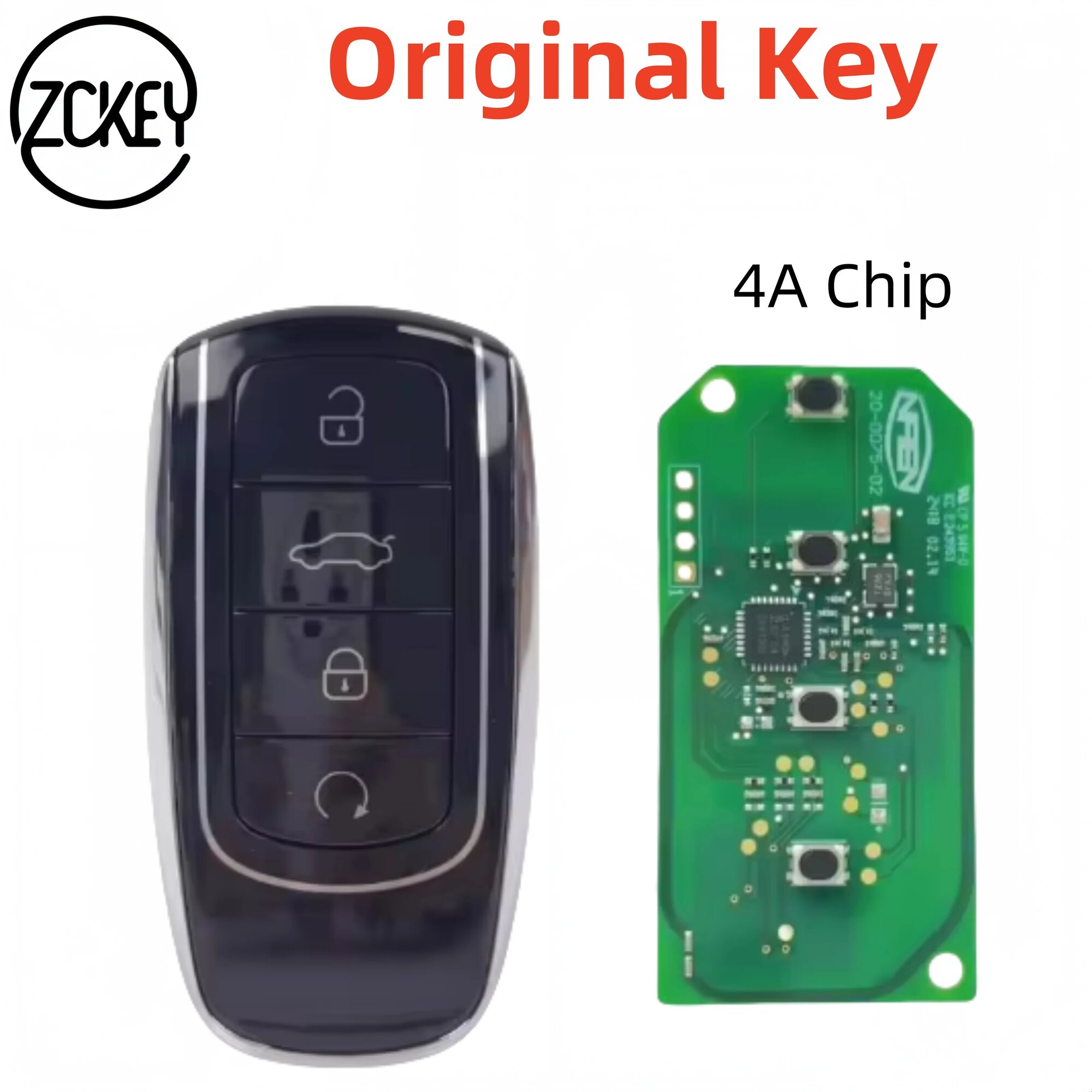 ZCKEY ID47 4A чип 433 МГц автомобильный ключ дистанционного управления для Chery Tiggo 6 7 8 Plus Pro оригинальная заводская смарт-карта приближения ID 4A Chip