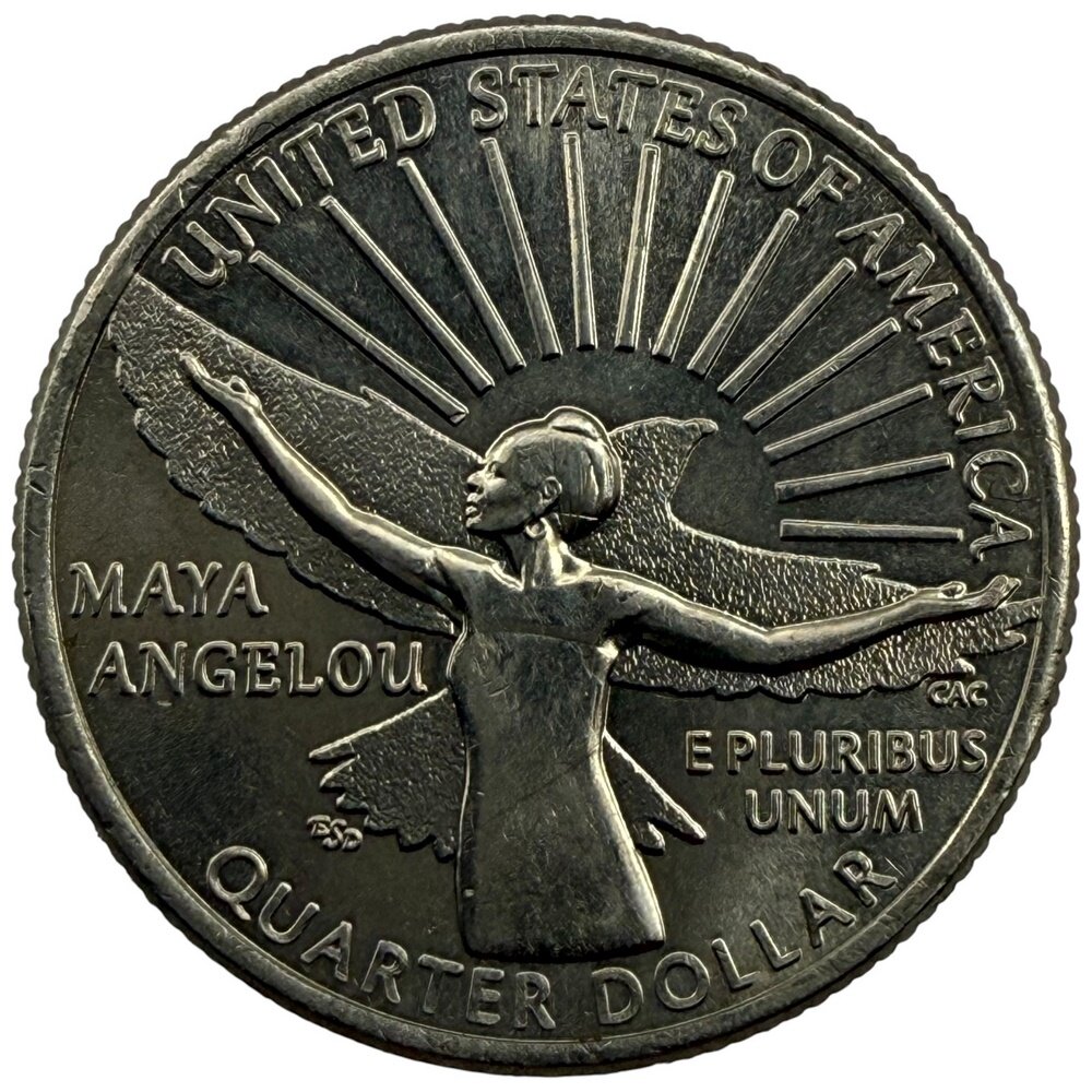США 25 центов (1/4 доллара) 2022 г. (Американские женщины - Майя Энджелоу) (P)
