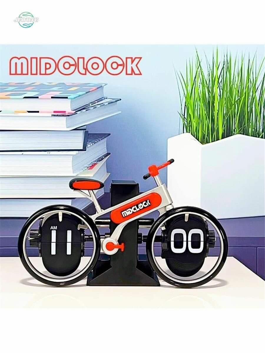 Часы JIAYONG "Велосипед", 3D эффект, настольные, арабские цифры, красные