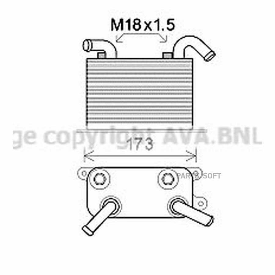 Радиатор масляный от официального дистрибьютора, AVA, артикул VN3310