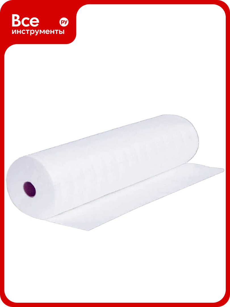 Простынь одноразовая ООО ЗНМ "НЕОТЕКС" спанбонд 17 г/м2, белая, 80x200 см, 50 шт в рулоне ПО 17 80 100 белая