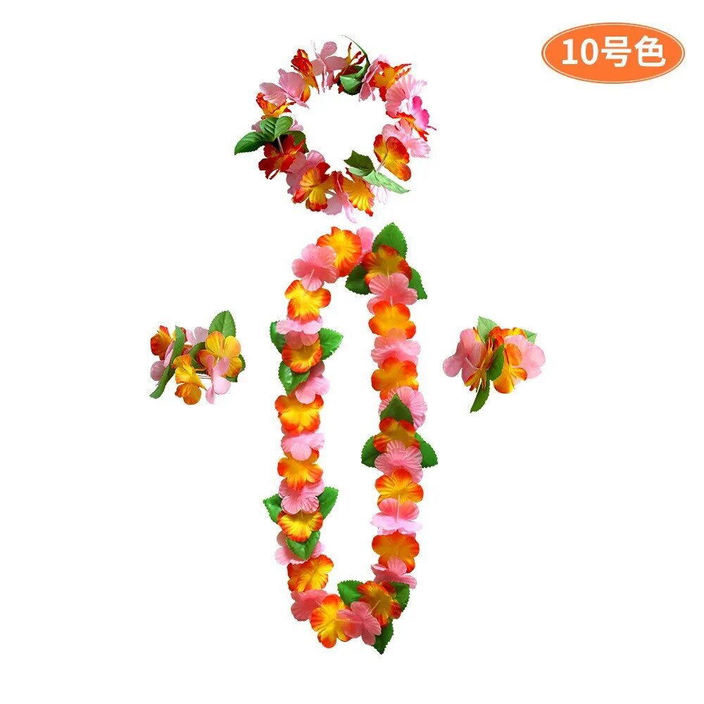 MOONBIFFY искусственные гавайские цветы, набор из 4 штук 10(4pcs)